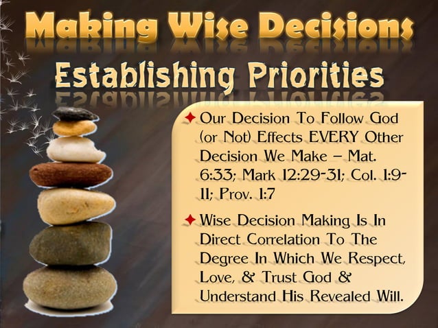 Making wise decisions | PDF | Christianity | Religion & Spirituality