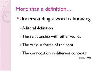 Making Words Stick PPT | PPT