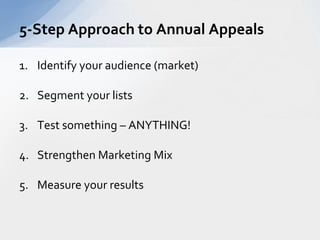 Making your annual appeal appealing | PPT