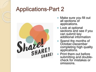 Fall 2020 Making Your College Application Stand Out | PPT