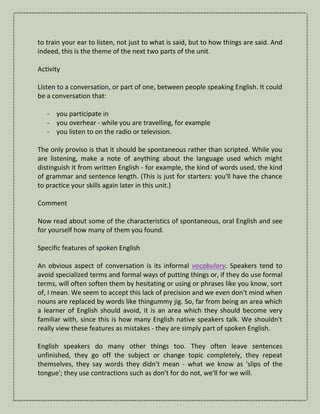 Making Your Implicit Knowledge Explicit And Specific Features Of Spoken ...