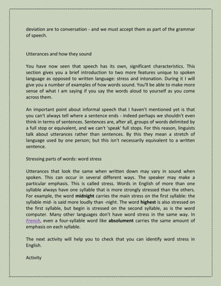 Making Your Implicit Knowledge Explicit And Specific Features Of Spoken ...