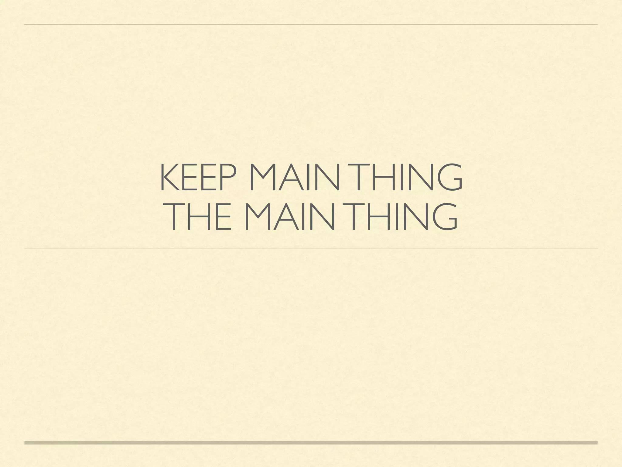 Make the Main Thing the Main Thing | PDF | Christianity | Religion ...