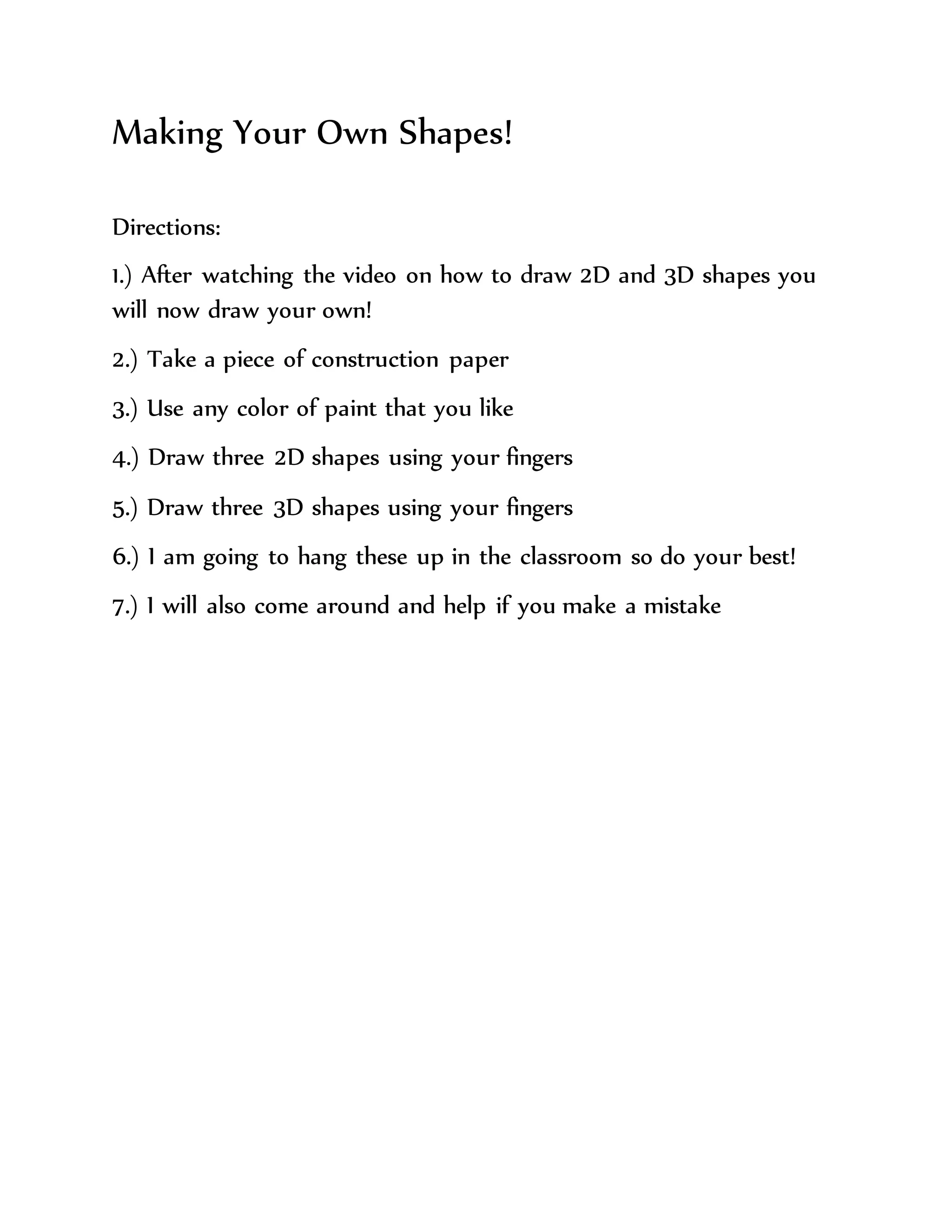 Making your own shapes | PDF