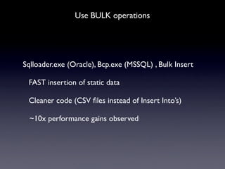 Making your RDBMS fast! | PPT