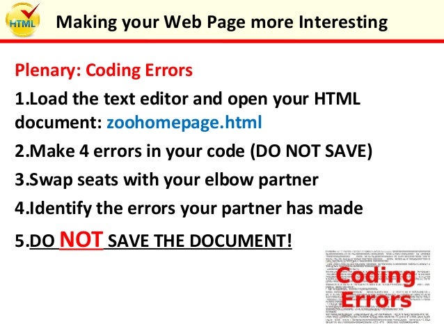Making your web page more interesting