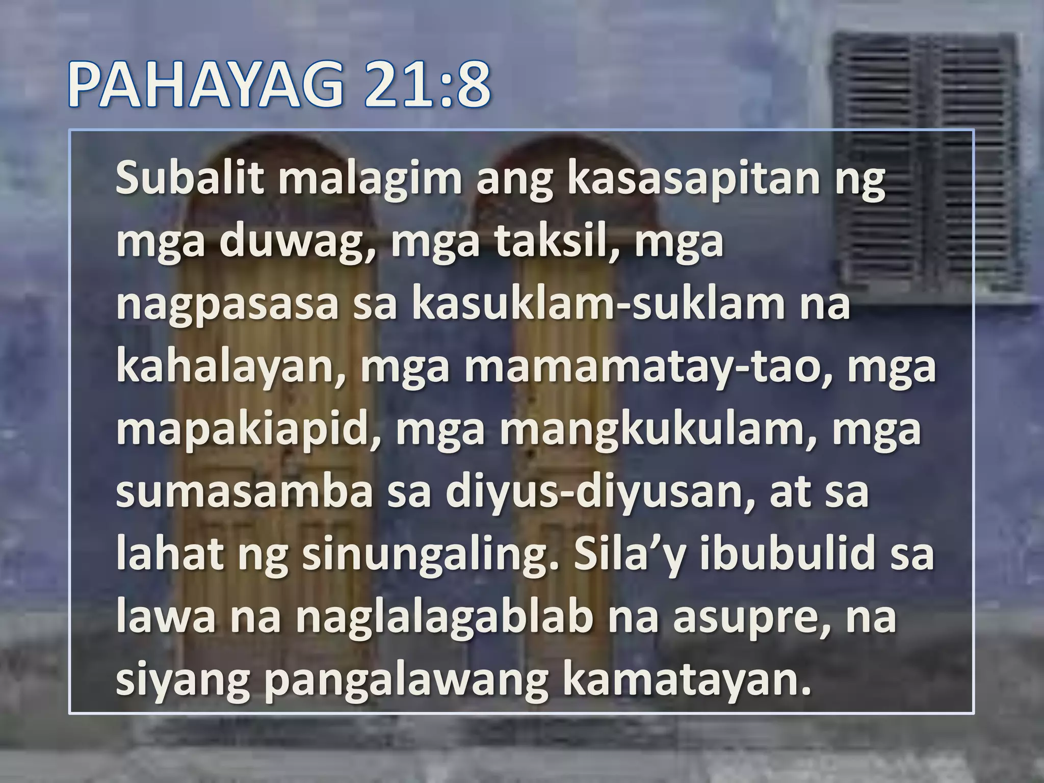 Makipot na pintuan | PPTX