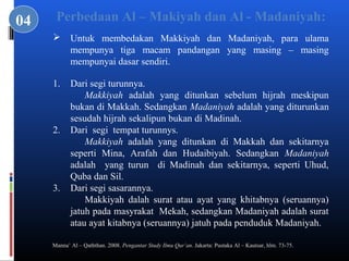 Makalah Makiyah dan Madaniyah | PPT