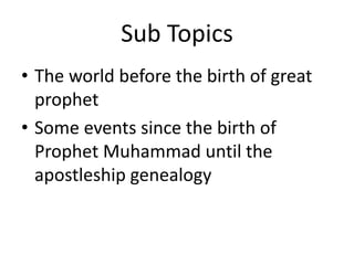 Makki life of the prophet Muhammad (S.A.W)Makki life of the prophet | PPTX