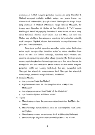 Makki & madani | DOCX