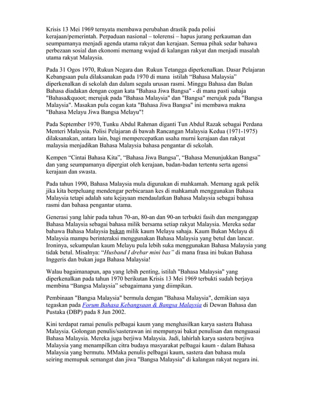 Maklumat bahasa malaysia | DOC