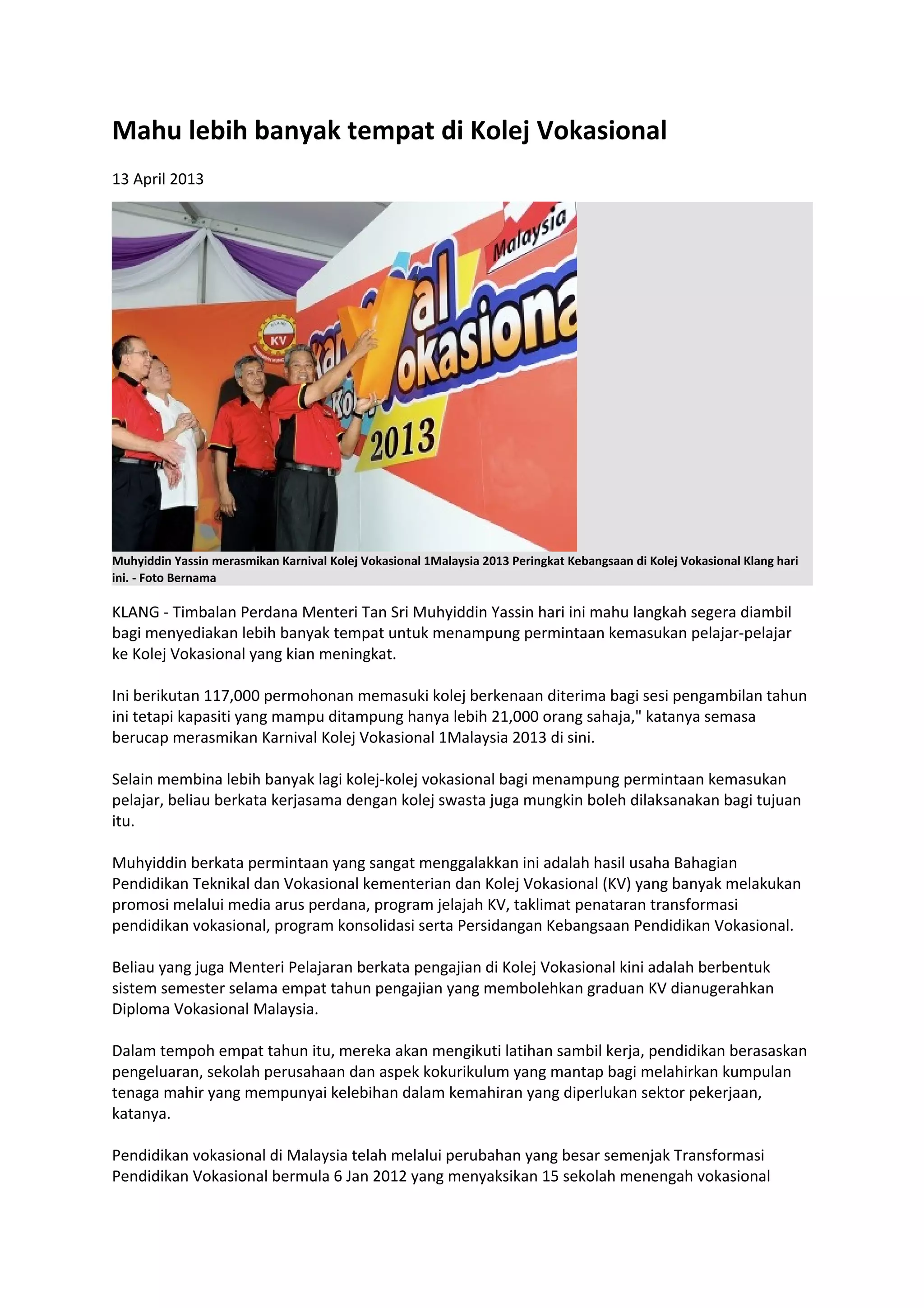 Maklumat kolej vokasional | DOC