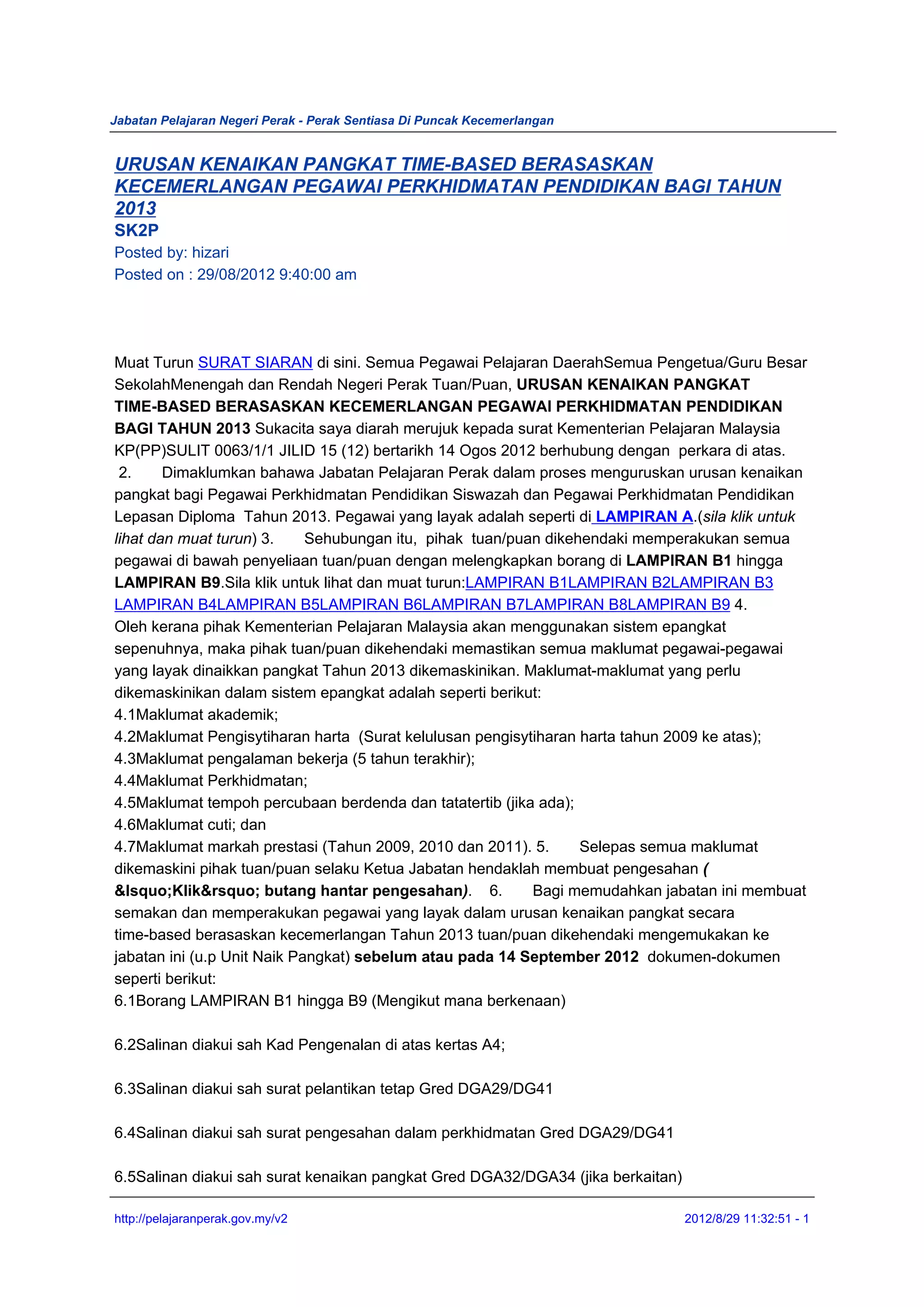Maklumat naik pangkat | PDF