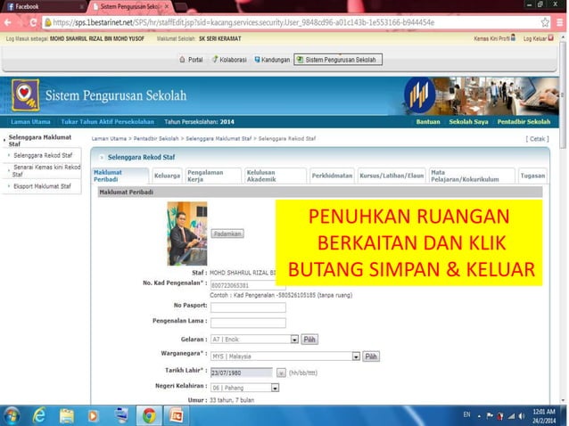 Maklumat staf sps sksk | PPT