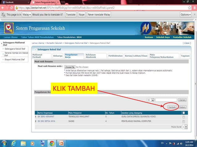 Maklumat staf sps sksk | PPT