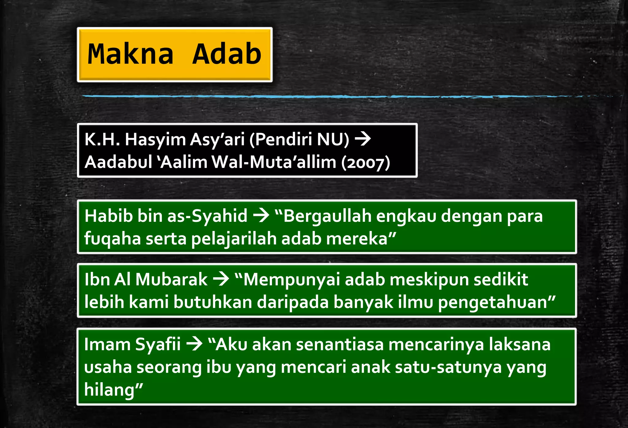 Makna Adab dalam Perspektif Pendidikan Islam | PPTX