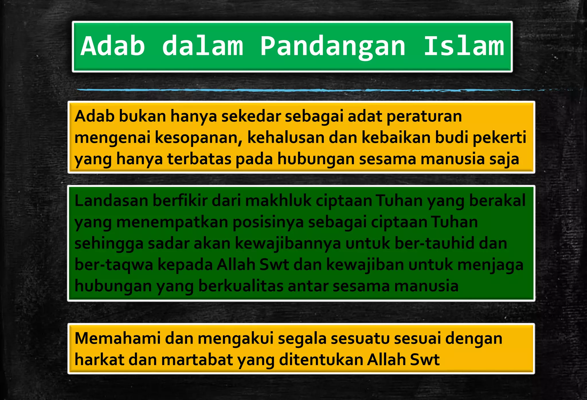 Makna Adab dalam Perspektif Pendidikan Islam | PPTX