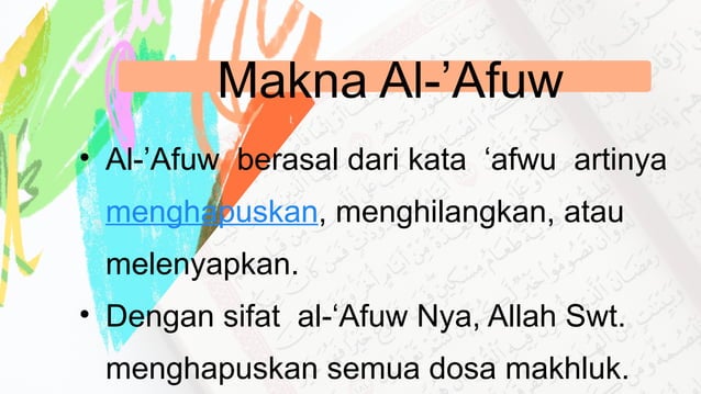 Asmaul Husna Makna Al Gaffar dan Al Afuw | PPTX