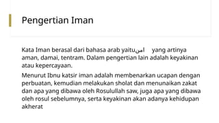 MAKNA DAN CIRI-CIRI ORANG BERIMAN DALAM ISLAM.pptx