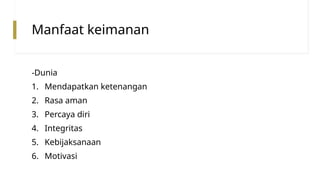 MAKNA DAN CIRI-CIRI ORANG BERIMAN DALAM ISLAM.pptx