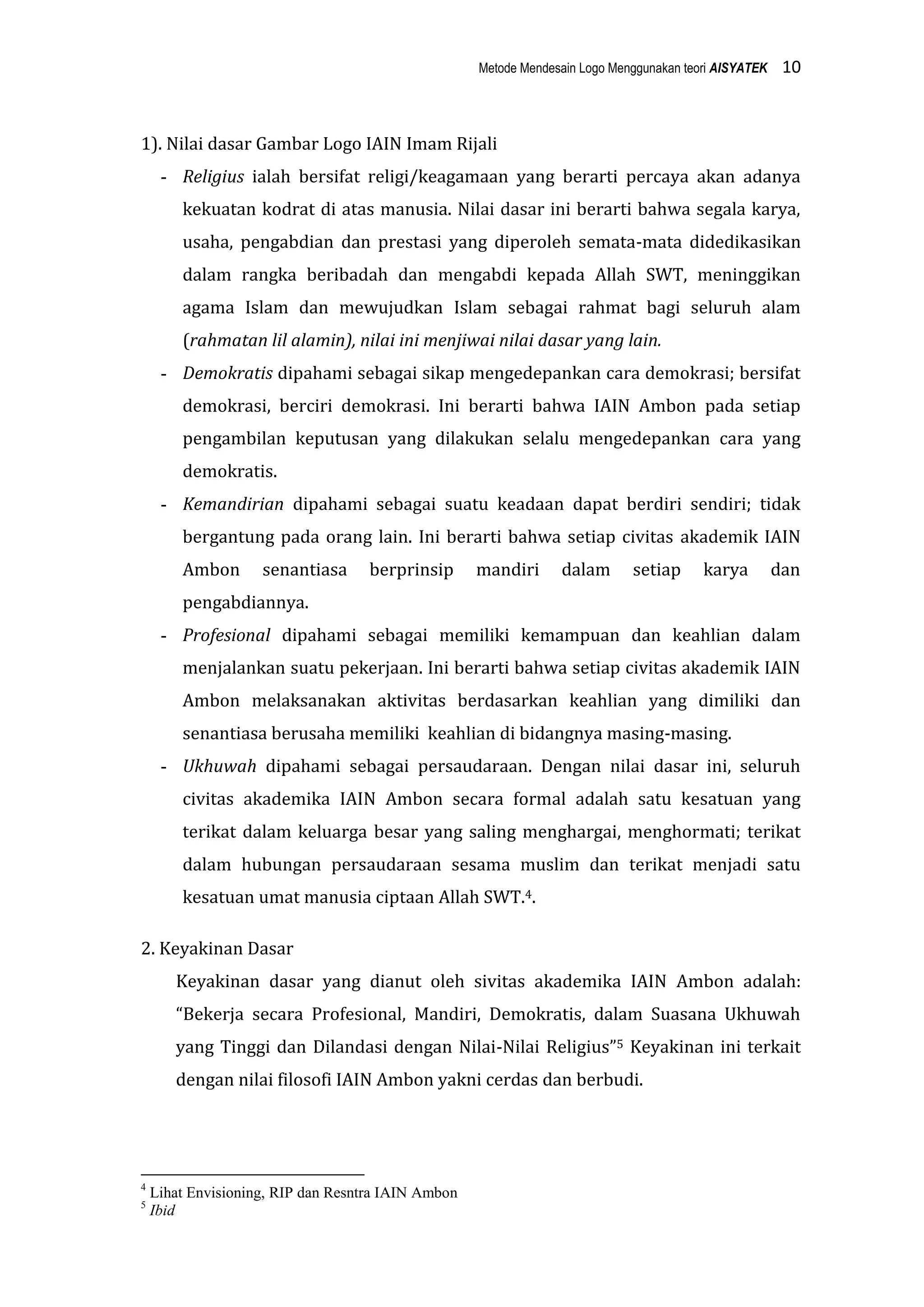 Makna filosofi logo iain ambon | PDF