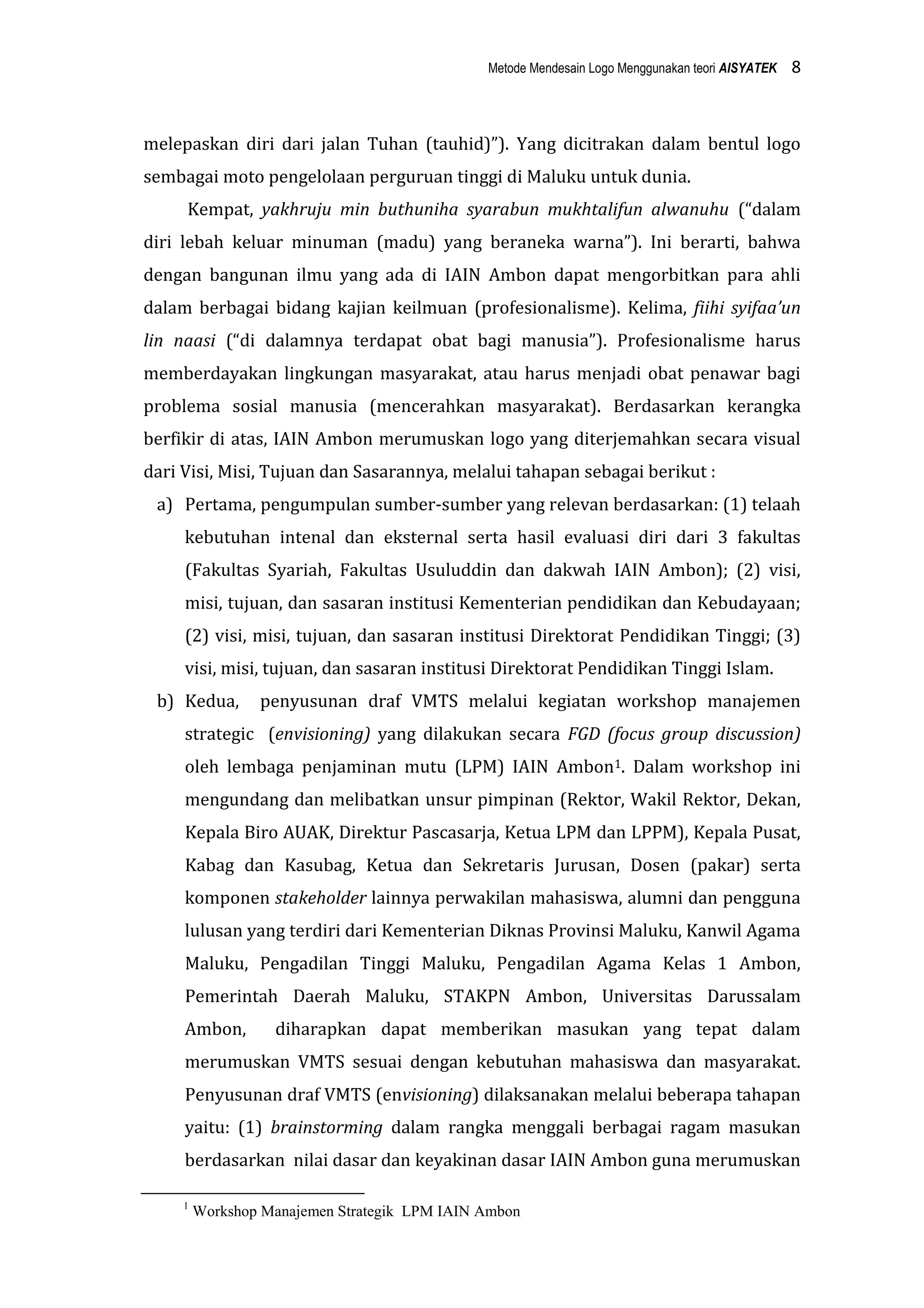 Makna filosofi logo iain ambon | PDF
