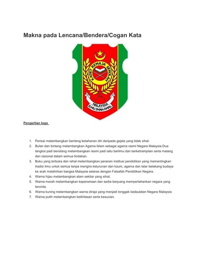 Makna pada lencana | DOCX