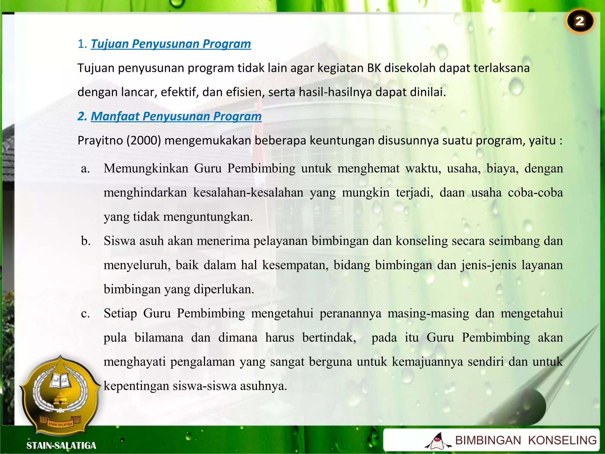Makna perencanaan&penyusunan program_bimbingan-konseling | PPT