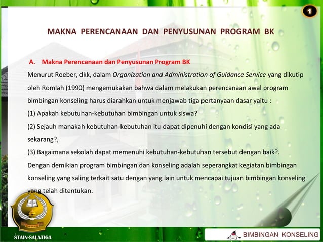 Makna perencanaan&penyusunan program_bimbingan-konseling | PPT