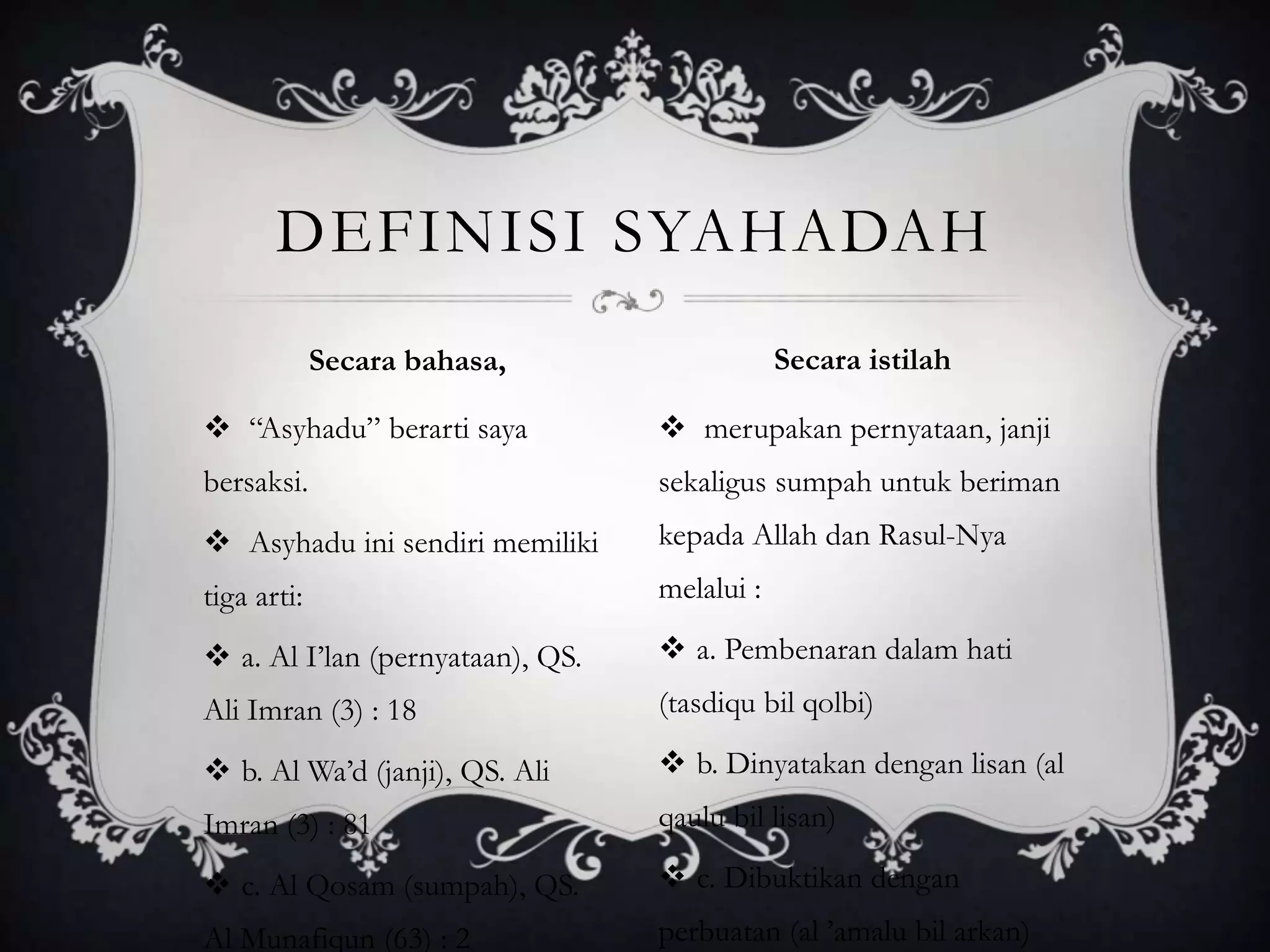 Makna syahadat | PPTX