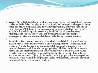 Makna wuquf di arafah | PPTX