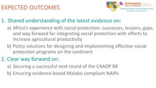 CONFERENCE OBJECTIVES & EXPECTED OUTCOMES | PPT