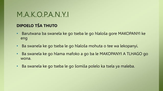 MAKOPANYI PRESENTATION-2022.pptx | Educational Assessment | Education