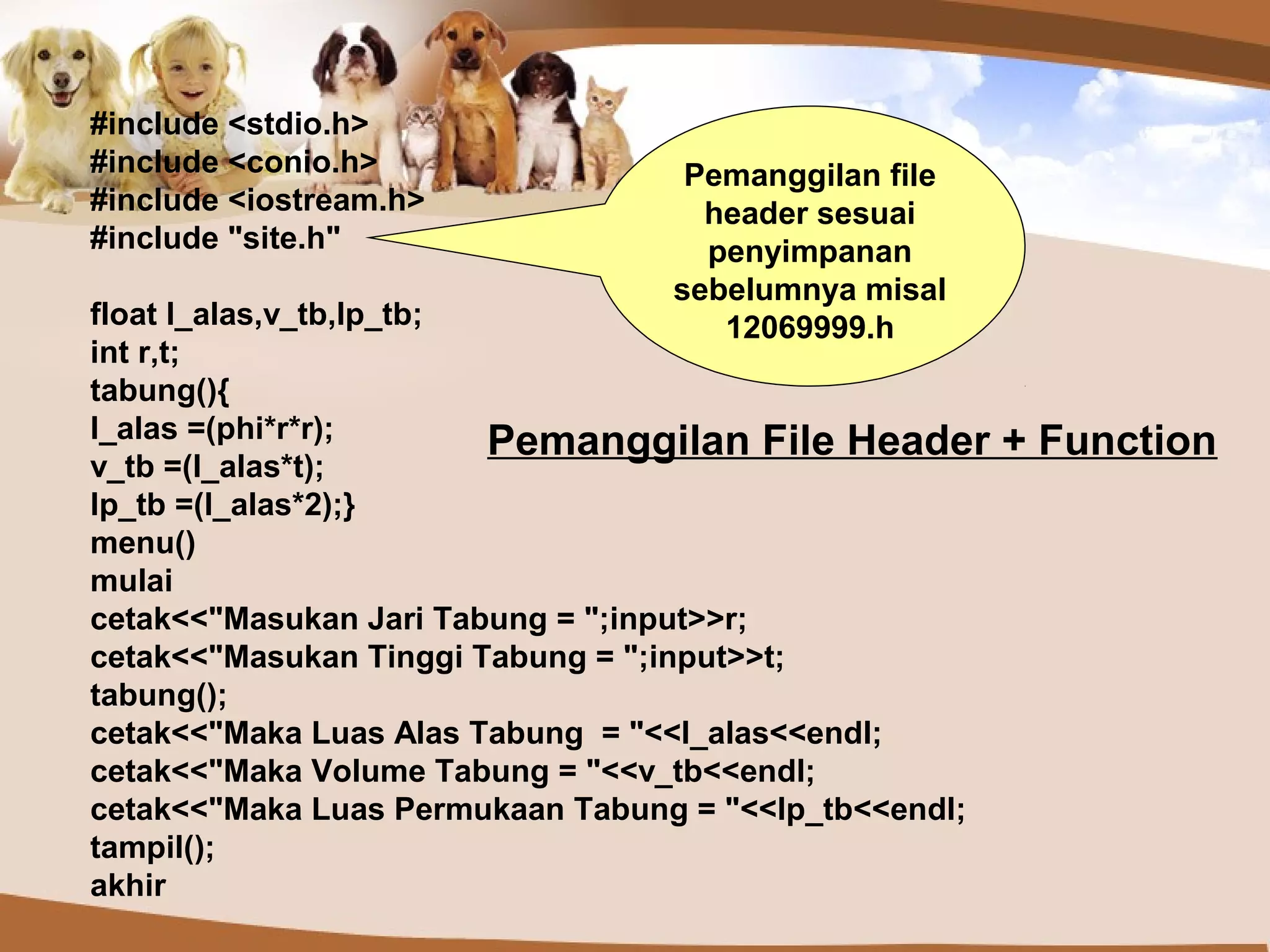 Penggunaan Makro Define dan Header dalam Pemograman C++ | PPT