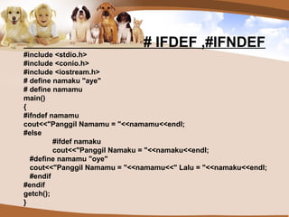 Penggunaan Makro Define dan Header dalam Pemograman C++ | PPT
