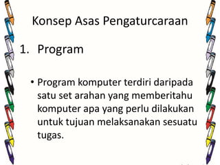 konsep asas pengaturcaraan | PPTX
