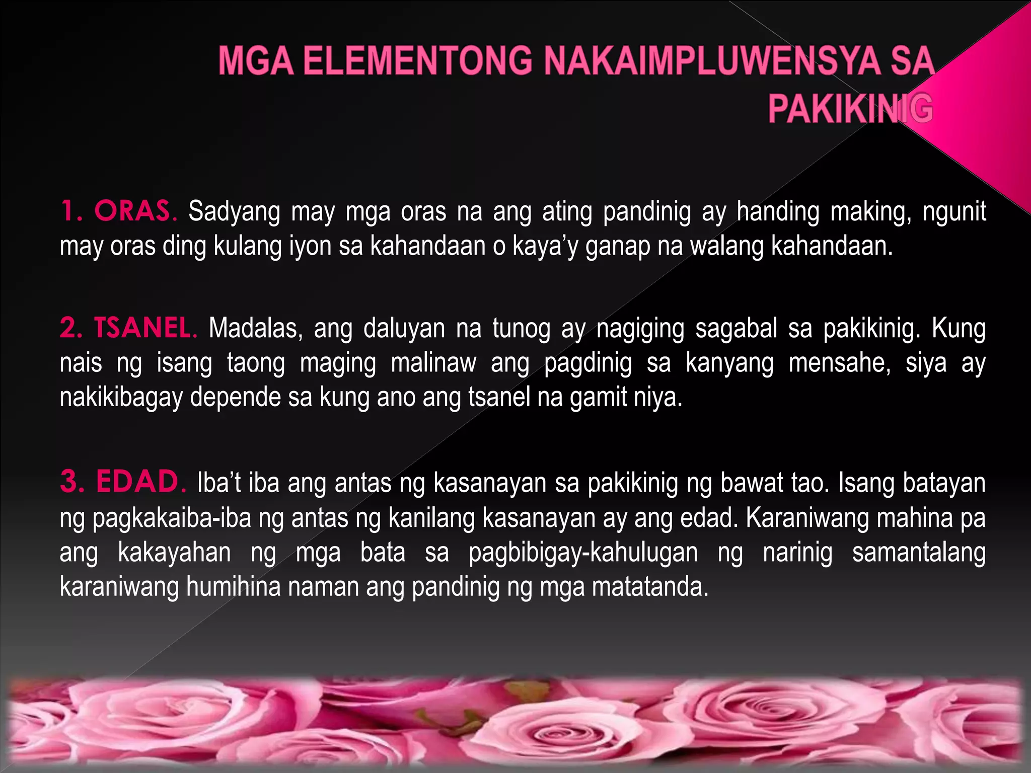 MAKRONG KASANAYAN SA WIKA: PAGSASALITA AT PAKIKINIG | PPTX