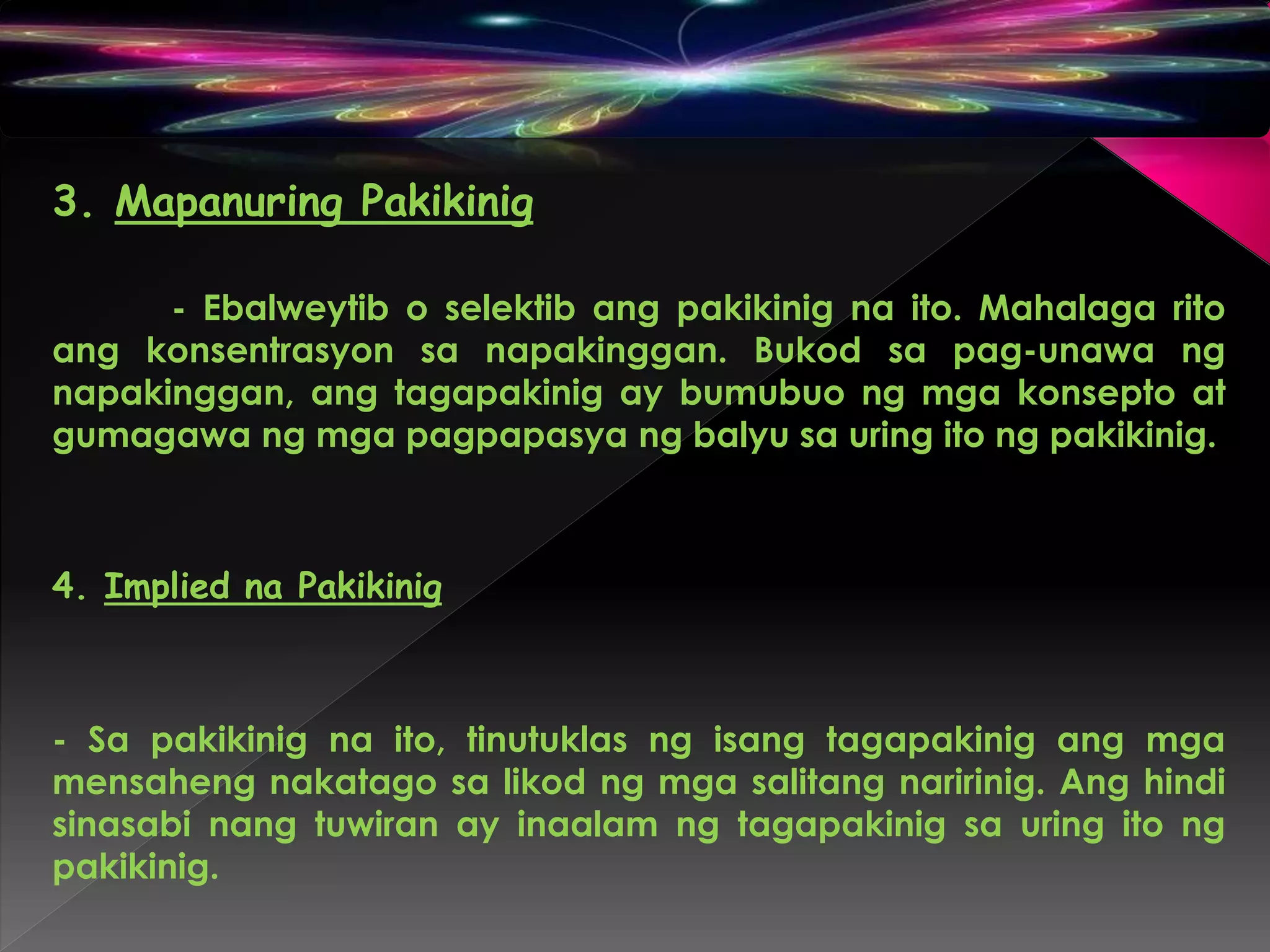 MAKRONG KASANAYAN SA WIKA: PAGSASALITA AT PAKIKINIG | PPTX