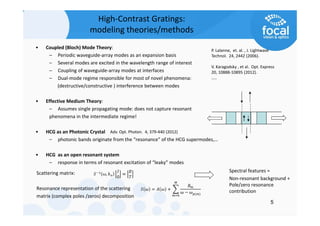 Modeling and optimization of high index contrast gratings with ...
