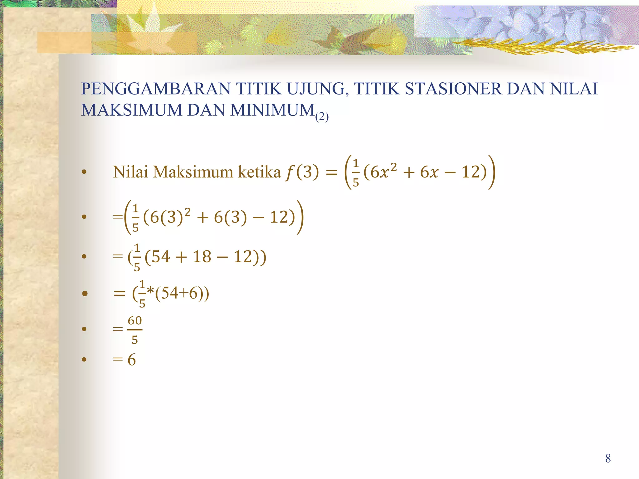 Maksimum dan minimum | PDF