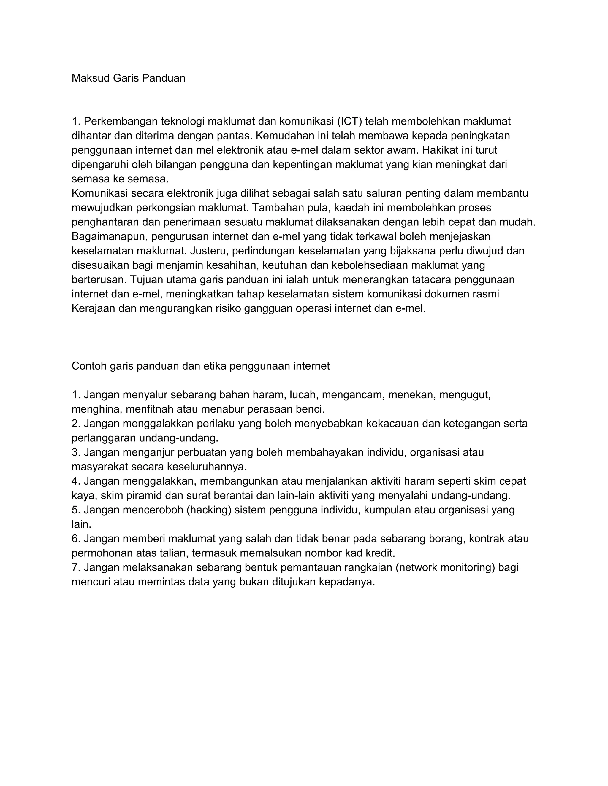 Maksud garis panduan it | DOC