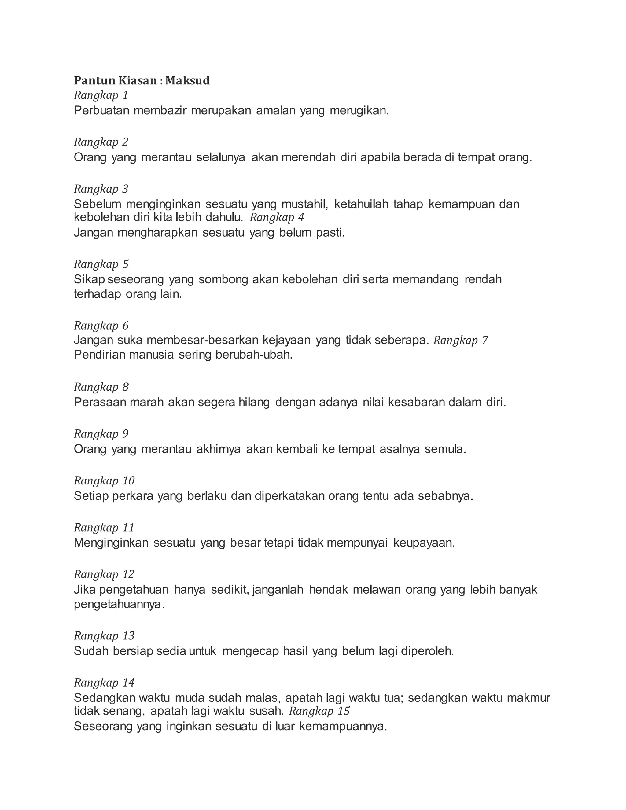 Maksud pantun kiasan | DOCX
