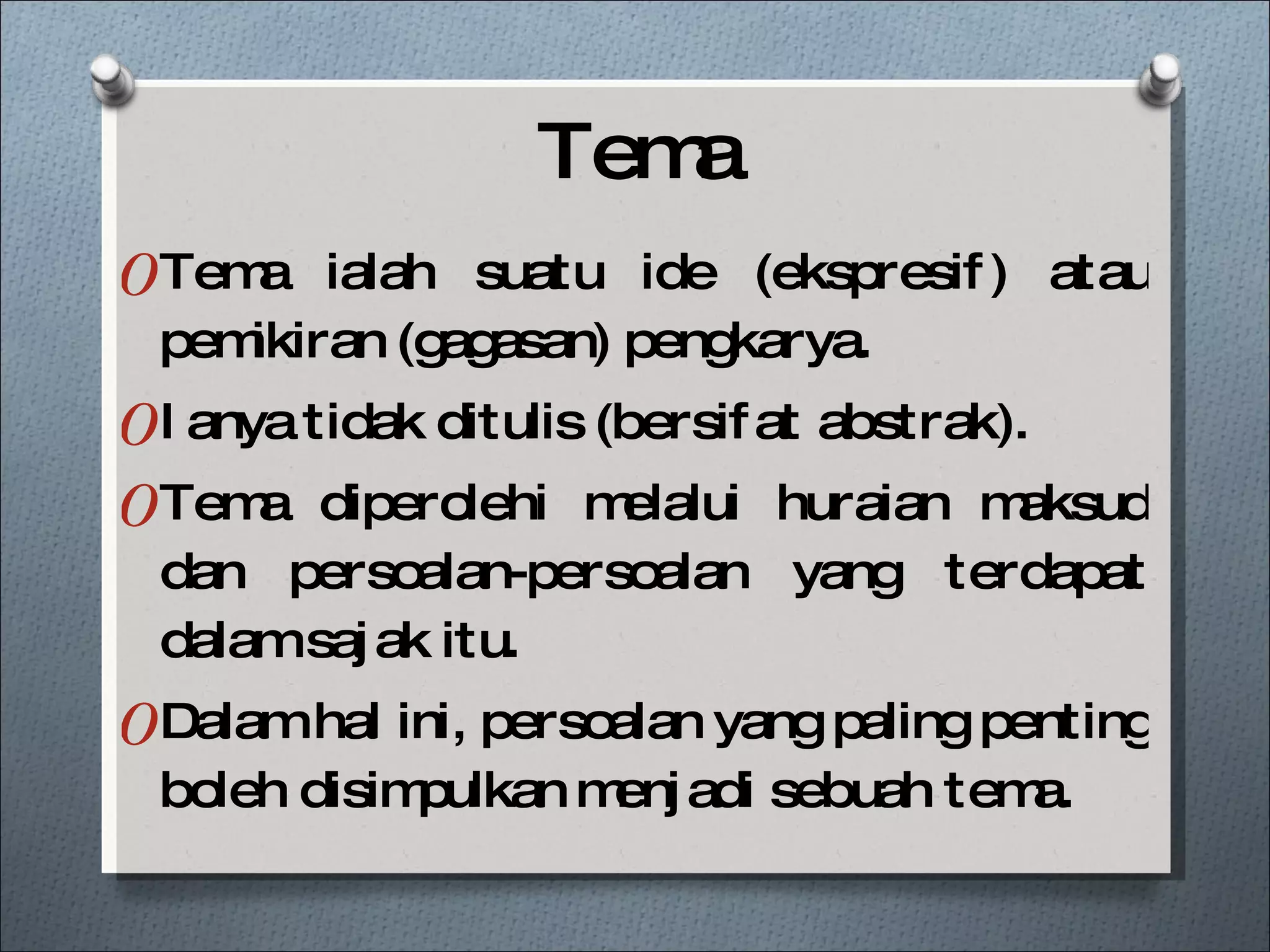 Maksud, persoalan & tema | PPT