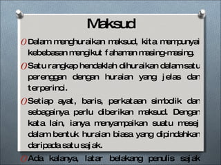 Maksud, persoalan & tema | PPT