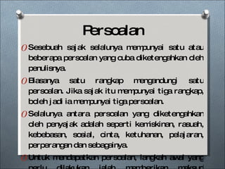 Maksud, persoalan & tema | PPT