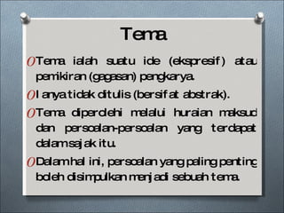 Maksud, persoalan & tema | PPT