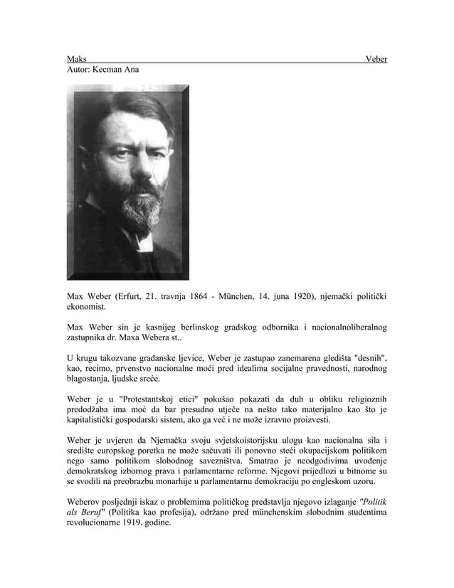 Maks veber | PDF