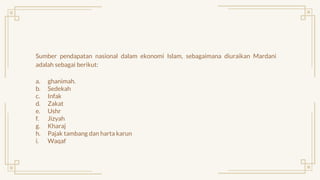 Pendapatan Nasional Dalam Perspektif Islam | PPTX