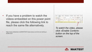 Maktest Cummins ISX Testing UTS1004 | PPTX