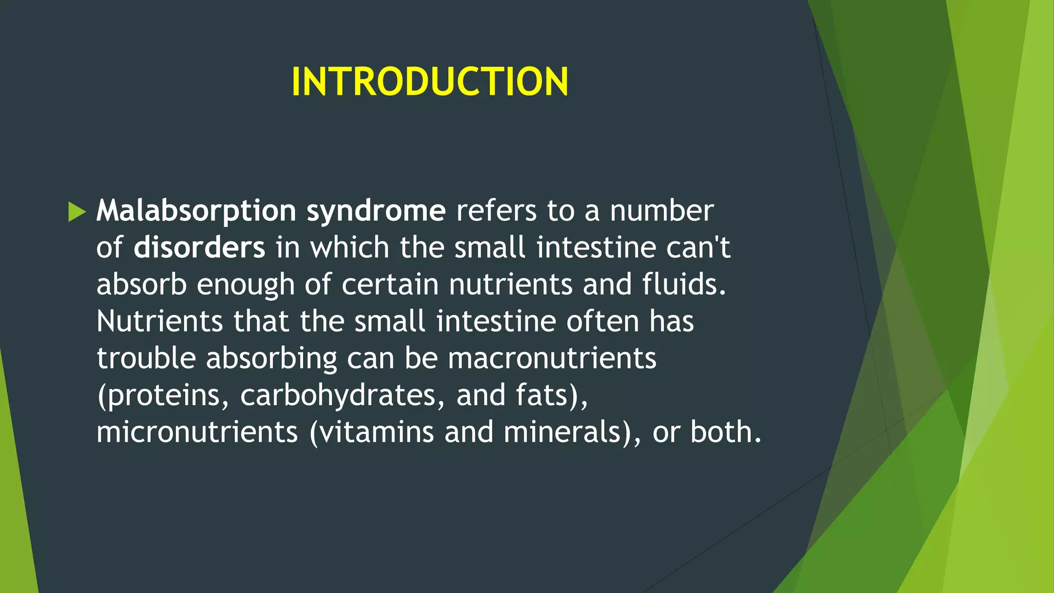 Malabsorption syndrome | PPTX